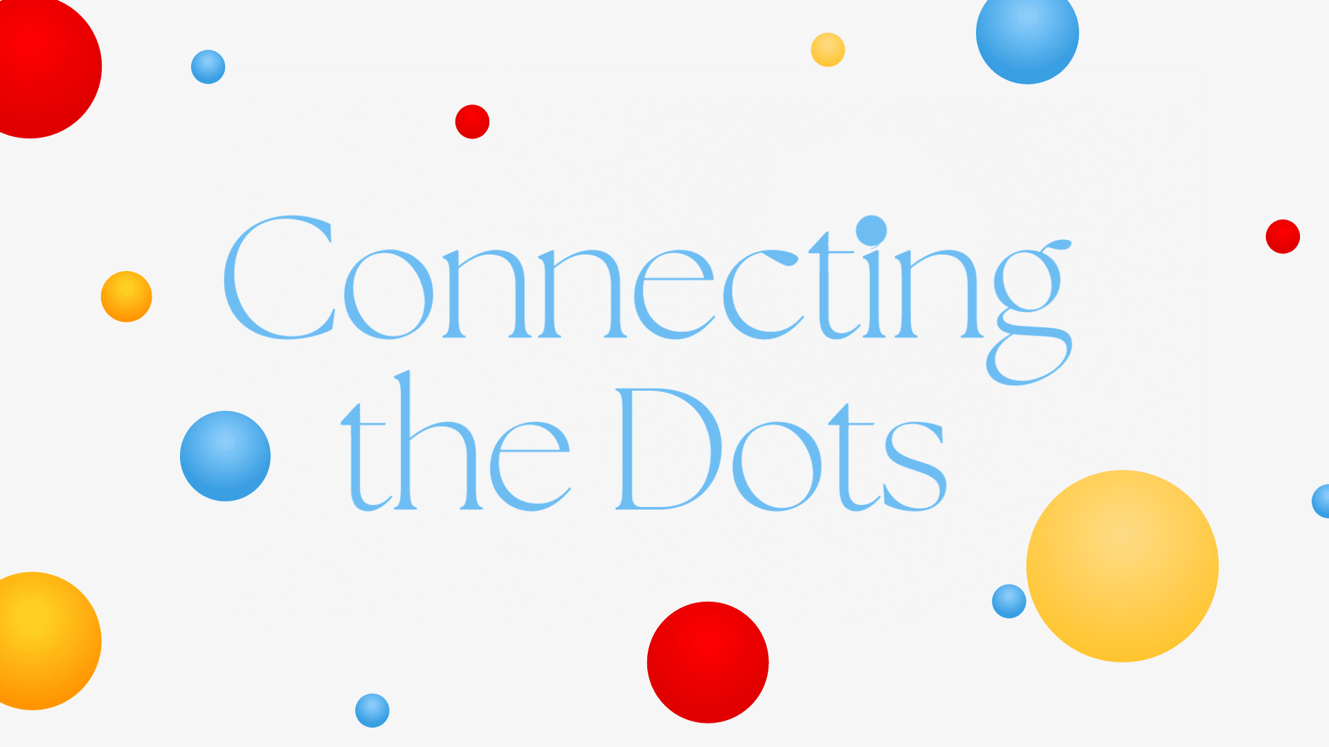 Connecting the Dots Series 1