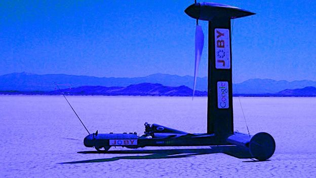Blackbird wind-powered car sails against the storm