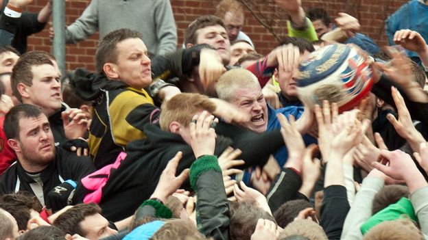 Entire English town competes in Shrove football