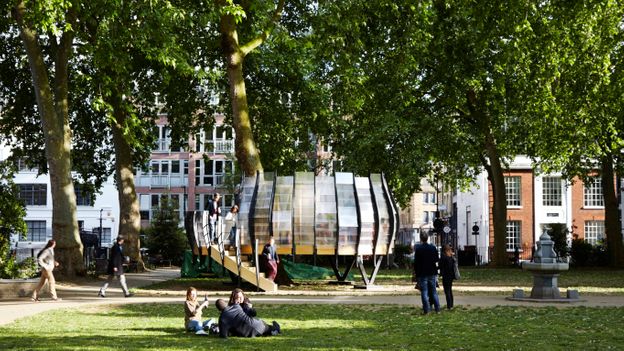 The outdoor office spaces where workers commune with nature