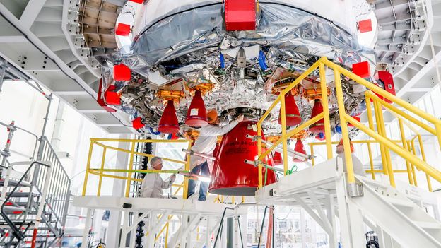 The factory making spacecraft for new Moon missions
