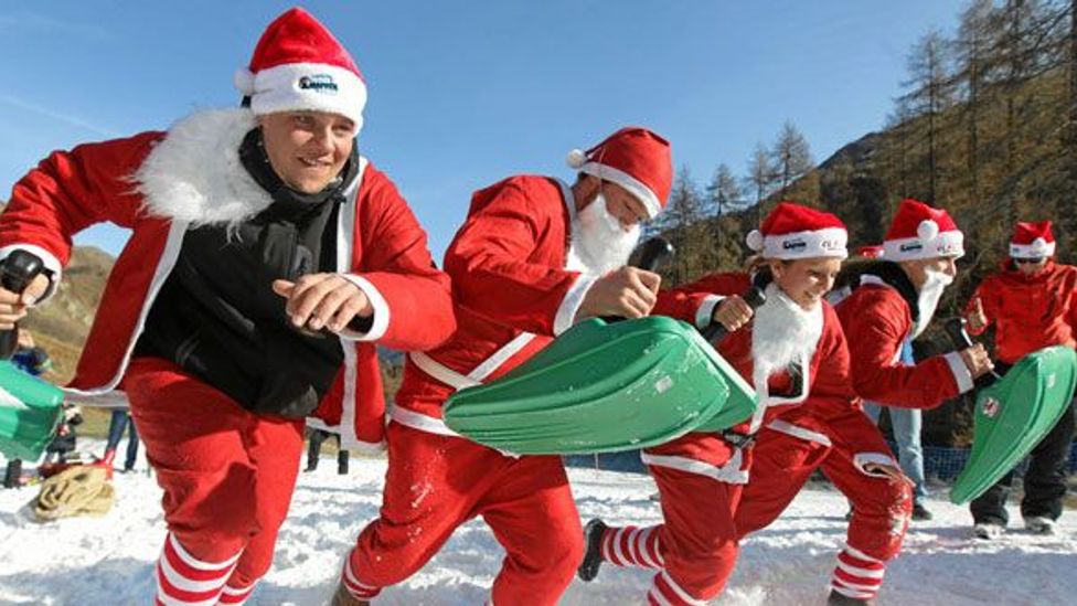 Strange Santa sightings in Switzerland - BBC Travel