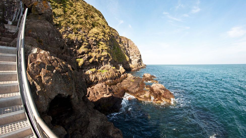 The spectacular Gobbins Cliff Path - BBC Travel